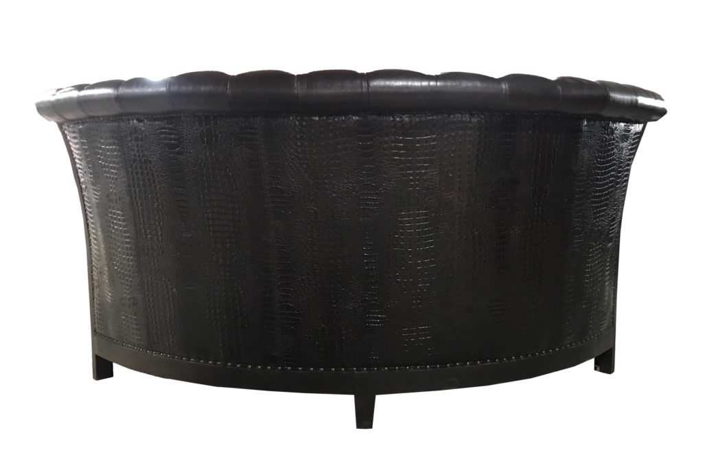Tufted Round Banquette French Solid Wood